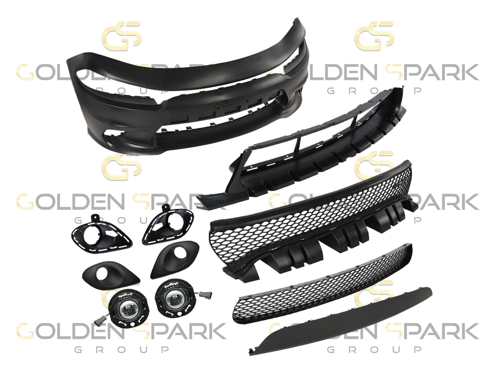 2015-2022 Dodge Charger Front Bumper Cover COMPLETE Set with/Upper and